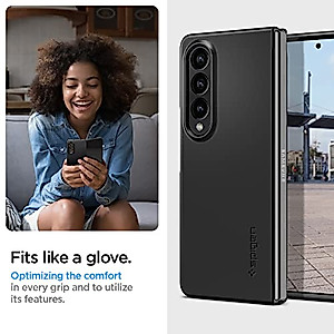 Spigen Air Skin Lightweight Silicone Case for Samsung Galaxy Z Fold 4 (2022) - Black