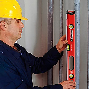 Kapro - 985-41X Apollo Heavy-Duty Professional Box Level - Magnetic - Features Magnified Vials and Dual-View Plumb Site - VPA Tested - 72 Inch