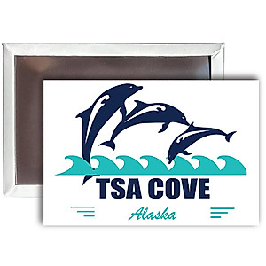 TSA Cove Alaska Beach Souvenir Fridge Magnet Dolphin Design Single