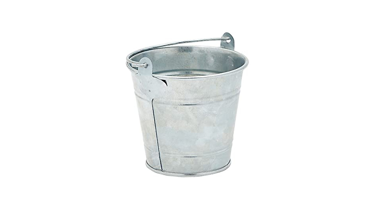 6 Pack Mini Galvanized Metal Buckets for Decor & Favors