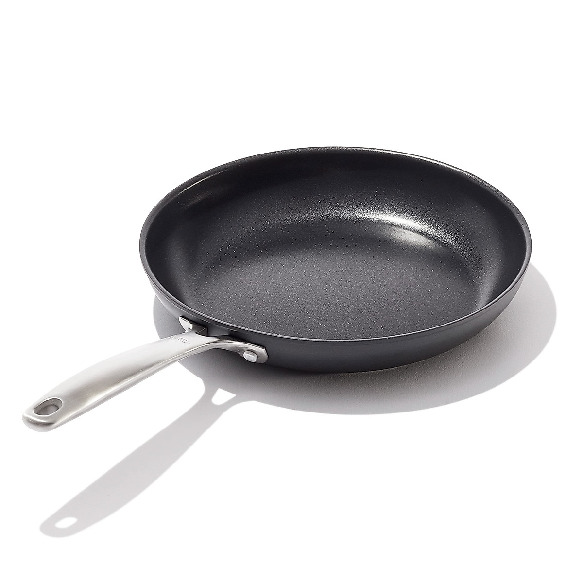 OXO Good Grips Hard Anodized PFOA-Free Nonstick 12" Frying Pan Skillet & Good Grips Pro Hard Anodized PFOA-Free Nonstick 10" Frying Pan Skillet, Dishwasher Safe, Oven Safe, Black