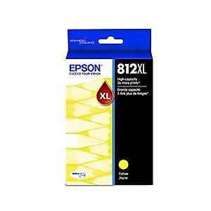 Epson T812 DURABrite Ultra Ink High Capacity Yellow Cartridge (T812XL420-S) for Select Workforce Pro Printers