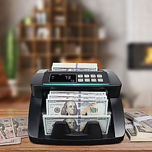 Kolibri Money Counter Machine - 1,500 bills per min, advanced counterfeit detection, set up in minutes, Add and Batch Modes, Cash Counter with LCD Display,3-year warranty - 24/7 US customer support