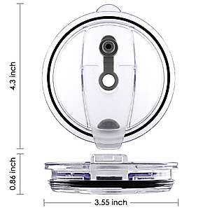 30 oz Tumbler Lids with Drinking Straws, Fits for YETI Rambler, Ozark Trail, Old Style Rtic (Launched before 2016) and More, SENHAI Spill-proof Splash