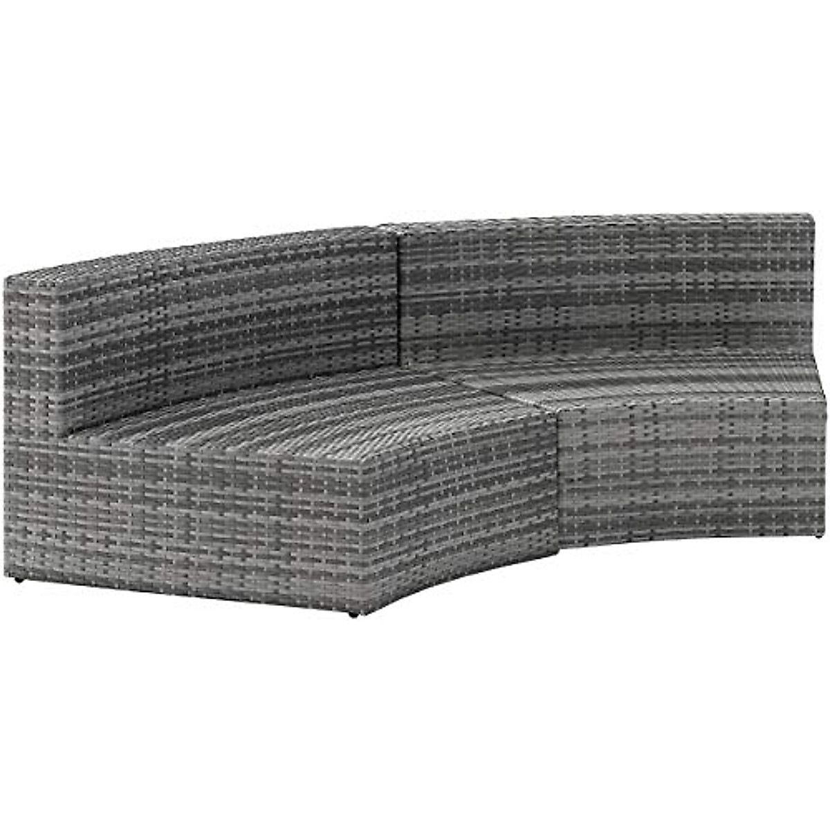 Crosley Furniture CO7120-GY Catalina Outdoor Wicker Round Sectional Sofa, Gray