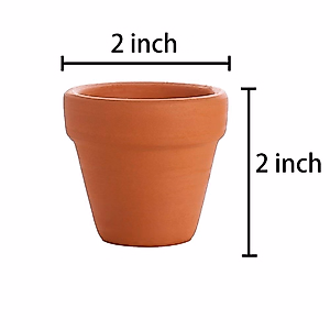 BESTTOYHOME 48 Pcs Small Mini Clay Pots 2'' Terracotta Pot Clay Ceramic Pottery Planter Cactus Flower Pots Succulent Nursery Pots- Great Plants,Crafts,Wedding Favor