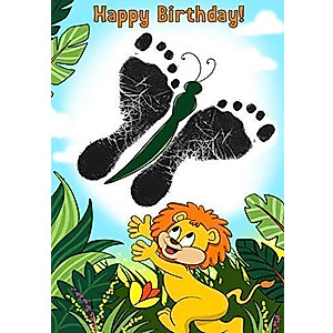 ReignDrop Ink Pad For Baby Footprint, Handprint, Create Impressive Keepsake Stamp, Non-Toxic and Acid-Free Ink, Easy To Wipe and Wash Off Skin, Smudge Proof, Long Lasting Keepsakes (Black)