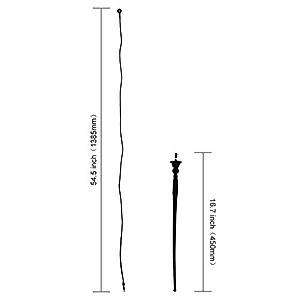 Herdio Waterproof Marine Antenna Rubber Duck Dipole Flexible Mast FM AM Antenna for Boat Radio Car ATV UTV RZR SPA-Black