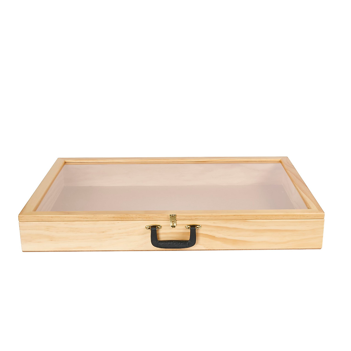SSWBasics 36-Inch Portable Natural Pine Wood Countertop Display Case - Showcase Your Items in Style with a 24" W x 36" L x 4" D Elegant and Versatile Display Box
