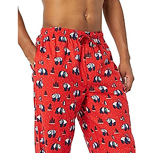 Amazon Essentials Men's Flannel Pajama Pant - Discontinued Colors, Red Panda, X-Large