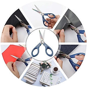 LIVINGO Scissors 7 Inch All Purpose Titanium Scissors Bulk 2 Pack, Left/Right Handed, Forged Stainless Steel Sharp Blade Shears Multipurpose for Home Offce School Student Sewing Fabric Craft Supplies