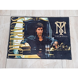Scarface Rug, Tony Montana Rug, Fan Rug, Themed Rug, Custom Gift Unique, Home Decor, Area Rug, Gift for Him, Patterned Rug, Non Slip Rug rughouse34_313.5 (47”x70”)=120x180cm
