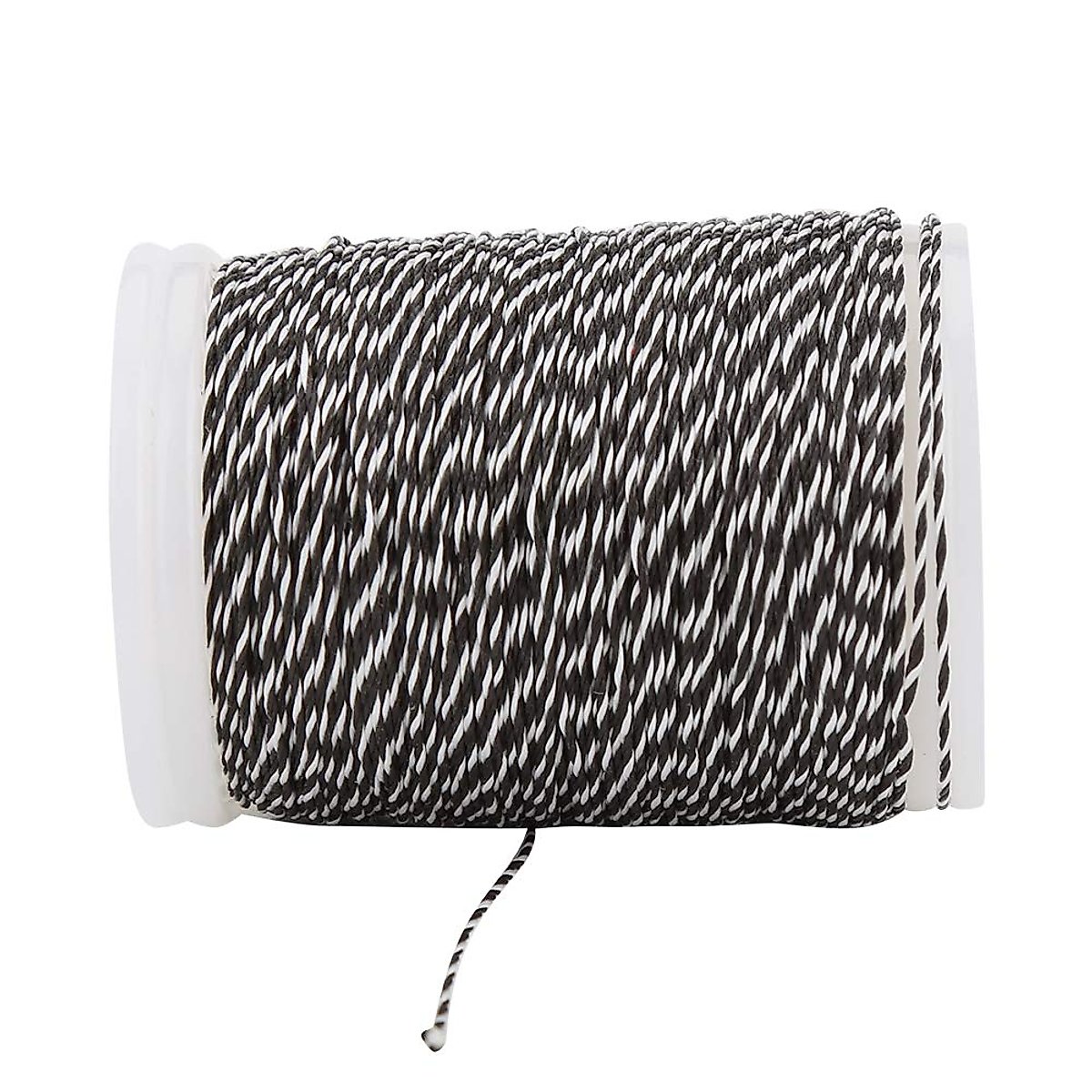 Empty Bow String On Spool,Bowstring Serving,Archery Serving Thread 120m Durable Nylon String Serving Thread for Bowstring Archery Supplies(Black+White)