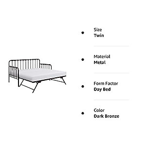 Lexicon Fafard Metal Daybed with Trundle