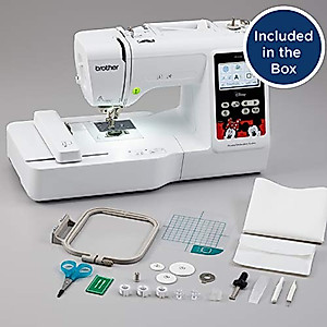 Brother Embroidery Machine, PE550D, 125 Built-in Designs including 45 Disney Designs, 9 Font Styles, 4" x 4" Embroidery Area, Large 3.2" LCD Touchscreen, USB Port