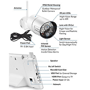 seQuro GuardPro2 DIY Surveillance-DVR-Kit with 2 Bullet Cameras 1080P Night Vision, Motion Detection, IP66 Waterproof for Front Door, Back and Side Doors, Garage and Driveway, Yard Monitoring