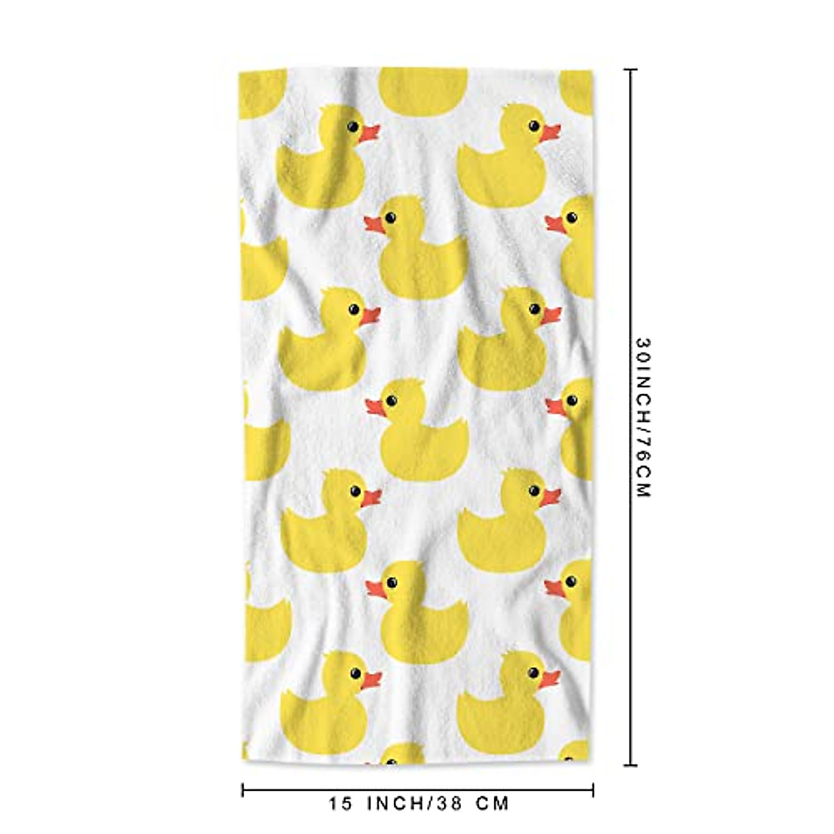 AOYEGO Duck Hand Towels Cute Animal Yellow Duck Toy for Baby Shower Kids Towel Highly Absorbent Soft Towel Kitchen Bath Decor for Women Men 15x30 Inch