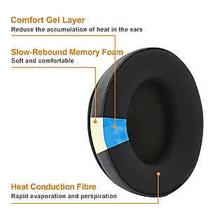 Arctis 7/5/3/1 Earpads Cooling Gel Arctis 9X/Pro Ear Cushions Upgrade Ear Pads Parts Replacement for SteelSeries Arctis 1/3/5/7/7+/7P/7P+/7X/7X+/9/9X/Pro/Prime Headsets