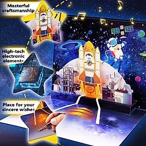 BYKOOO Birthday Card, Musical Pop Up Cards w Light, Birthday Cards w Cool Sound Effects and, Celebrate Birthdays, Graduations, Weddings & Promotions w Congrats, Greeting Card w/Congrats Text on Cover