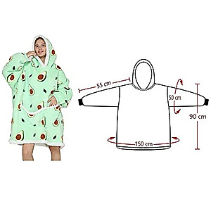 JERYMUND Oversized Blanket Hoodie - Sherpa Fleece Wearable Blanket for Unisex Adult Women Men, Fluffy Giant Comfortable Hooded Sweatshirt