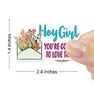 Hey Girl You’re Going to Love This Stickers,Thank You Stickers,Handmade Stickers,Small Shop Stickers,Envelopes Stickers for Small Business, Online Retailers,Handmade Goods,500 Labels Per Roll