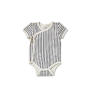 Pehr Stripes Away Short Sleeve Kimono One-Piece Ink, 3-6 Months Multicolor