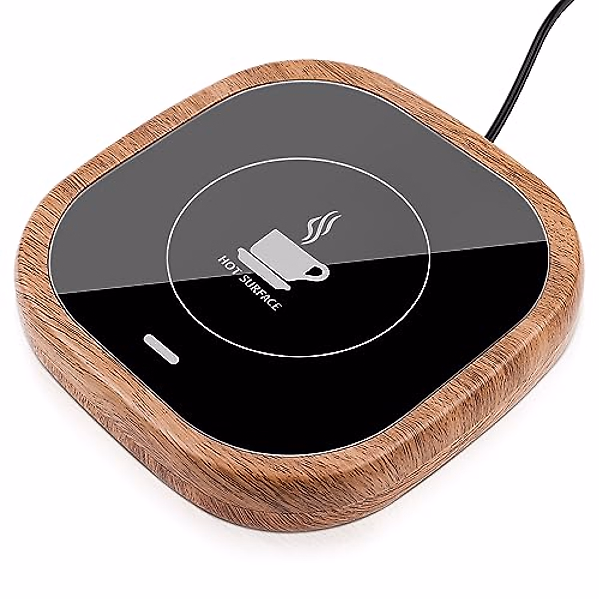 Coffee Mug Warmer Beverage Cup Warmer Gravity-Induction Auto On/Off for Desk Home Office Use for Heating Coffee, Beverage, Milk, Tea and Hot Chocolate (Wood Grain)