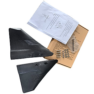 UanofCn FO2001 Hydrofoil Stabilizer for Marine Outboard Motor and Stern Drives with Dorsal Fin Style and PA66 Plastic Black