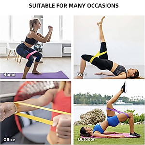 JOINTHERA Premium Latex Free Resistance Bands for Working Out - Set of 5 + Carrying Bag | Non Latex Mini Loop Workout Bands Resistance for Women and Men | Physical Therapy, Legs Exercise and Pilates