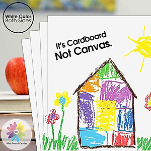 Mat Board Center, Pack of 20 White 16x20 Backer Boards/Matte Backing Board Great for Frames, Photos, Crafts