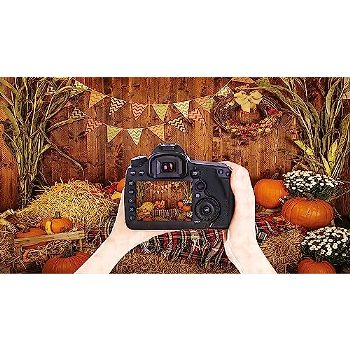 YYNXSY 10X8FT Thanksgiving Autumn Background Autumn Pumpkins to The Countryside Photography Background Harvest Harvest Harvest Background Party Supplies Cake Table Decoration Banner Portrait YY-2501