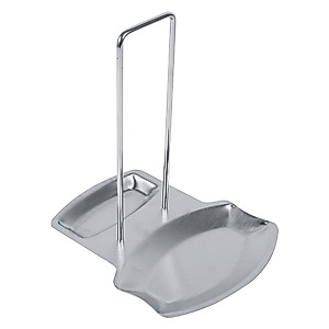 1Pc Spoon Rest and Pot Lid Holder,Stainless Steel Pan Pot Cover Lid Rack,Home Kitchen Spoon Holder Pot Lid Shelf Cooking Rack Pan Cover Stand Kitchen Tool