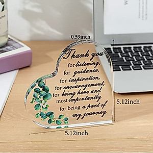 Thank You Gifts Set for Women Men Coworkers Farewell Gift Employee Appreciation Gifts for Boss Lady Teacher Colleague Leaving Gift Acrylic Sign Gift and Bookmark Set