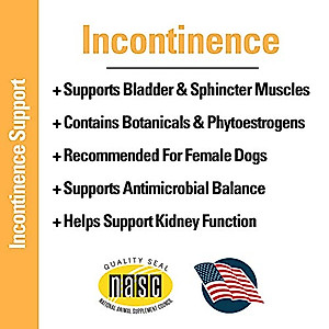 Vet Classics Bladder, Incontinence Support Dog Supplement – Supports Bladder Health for Dogs, Helps With Pet Incontinence – Includes Phytoestrogens, Botanicals – Chewable Tablets – 120 Ct.