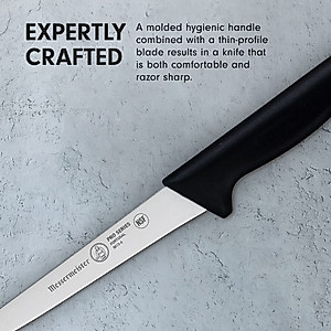 Messermeister Pro Series 6” Stiff Boning Knife - German X50 Stainless Steel & NSF-Approved PolyFibre Handle - 15-Degree Edge, Rust Resistant & Easy to Maintain - Made in Portugal