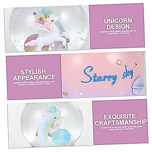 NOLITOY Animal Crystal Ball 3pcs Home Musical Girls Up Gift Day Music Cartoon Holiday Adornment Decoration Lamp New Valentines Light Birthday Tabletop Xcm Collectible Resin Water Year