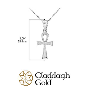 925 Sterling Silver Egyptian Ankh Cross Charm Pendant