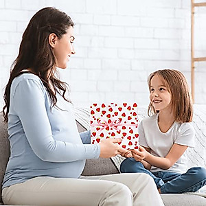 Strawberry Wrapping Paper, 7 Sheets Strawberry Party Gift Wrapping Paper Folded Flat 28 x 20 Inch, Cute Sweet Strawberries Fruity Design Gift Paper for Holiday, Wedding, Baby Shower, Birthday Party