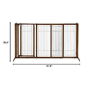 Richell Deluxe Freestanding Pet Gate with Door, Large