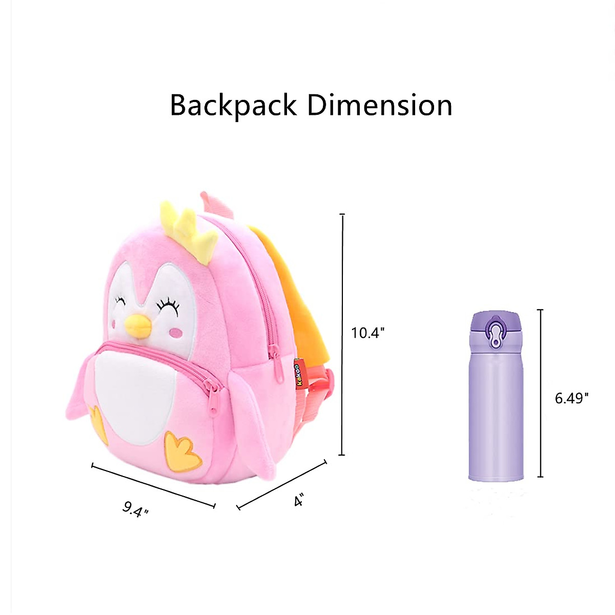 NICE CHOICE Cute Toddler Backpack Toddler Bag Plush Animal Cartoon Mini Travel Bag for Baby Girl Boy 2-6 Years(Cute Penguin)