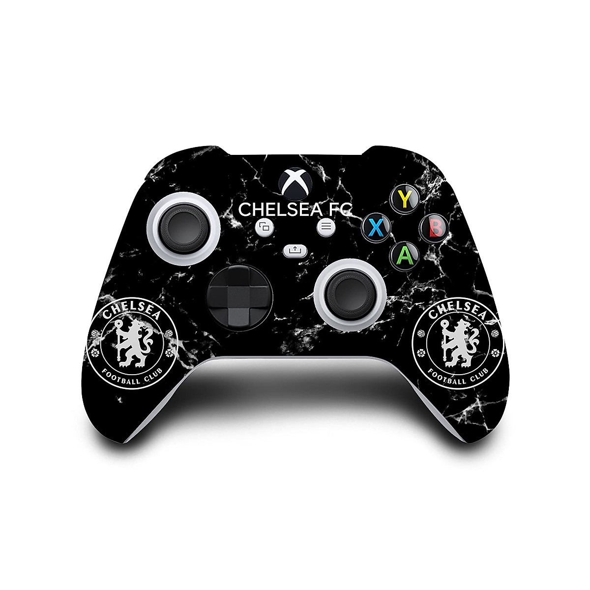 Head Case Designs Officially Licensed Chelsea Football Club Black Marble Mixed Logo Vinyl Sticker Gaming Skin Decal Cover Compatible With Xbox Series X Console and Controller Bundle