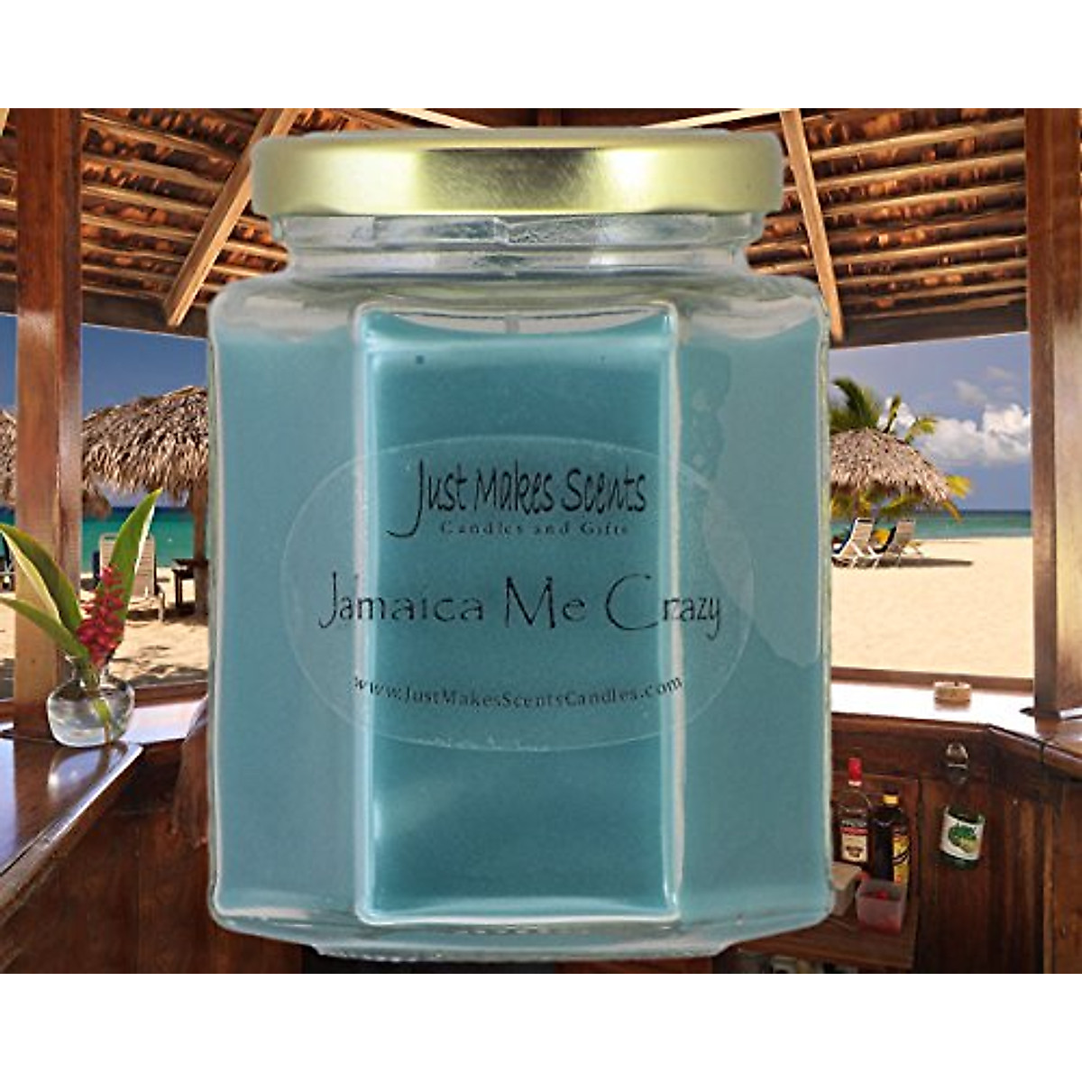 Jamaica Me Crazy Scented Candle | Coconut, Pineapple & Banana Fragrance Candles | Hand Poured in The USA by Just Makes Scents Candles & Gifts