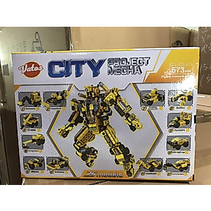 VATOS STEM Building Toys, 573 PCS Robot STEM Toys for 6 Year Old Boys 25-in-1 Engineering Building Bricks Construction Vehicles Kit Building Blocks Best Gifts for Kids Aged 6 7 8 9 10 11 12 Yr Old