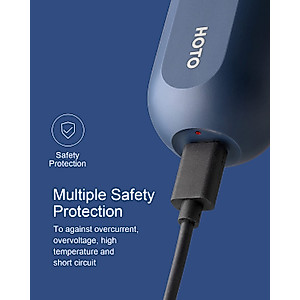 HOTO 3.6V Cordless Electric Screwdriver, 1500mAh, USB Rechargeable Battery, All-in-one Power Screwdriver, Manual-automatic Mode, 2 S2 Steel Long Bits, Ideal for Repairing Circuits/Electronics