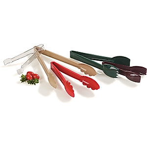 Carlisle FoodService Products 460603 Carly Salad Tong, 6" Salad Tong, Black, 3 Pack