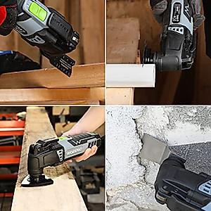 WORKPRO Oscillating Multi-Tool Kit, 3.0 Amp Corded Quick-Lock Replaceable Oscillating Saw with 7 Variable Speed, 3° Oscillation Angle, 17pcs Saw Accessories, and Carrying Bag