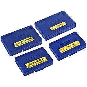 uxcell Machinist Square Set 2.5/3.15/4 / 5 Inch (63/80/100/125mm), Woodworking Try Square Wide Seat Solid Steel Squares, 4pcs in 1 Set