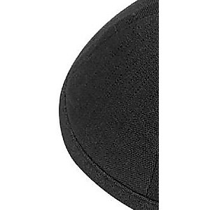 Judaica Place Linen Kippah 7" Diameter - Black