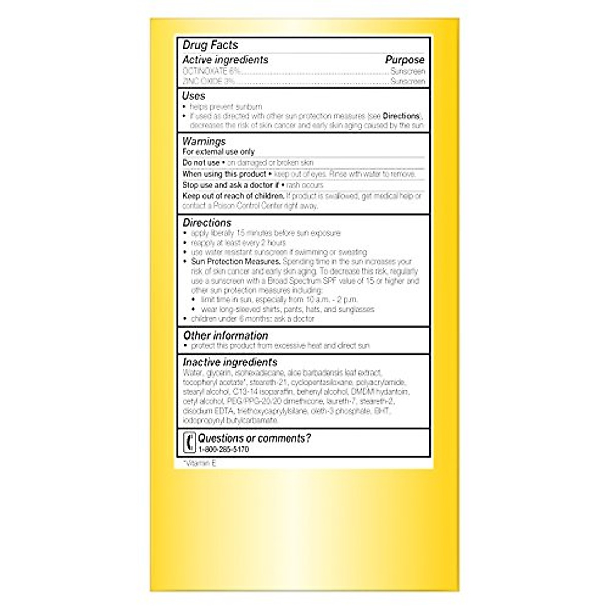 Face Moisturizer by Olay Complete Lotion All Day Moisturizer with Sunscreen SPF 15 for Sensitive Skin, 6.0 fl oz (Pack of 2)