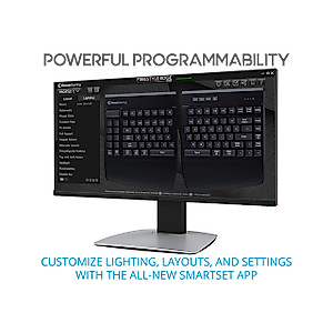 KINESIS Gaming Freestyle Edge RGB Split Mechanical Keyboard (MX Brown) (Renewed)